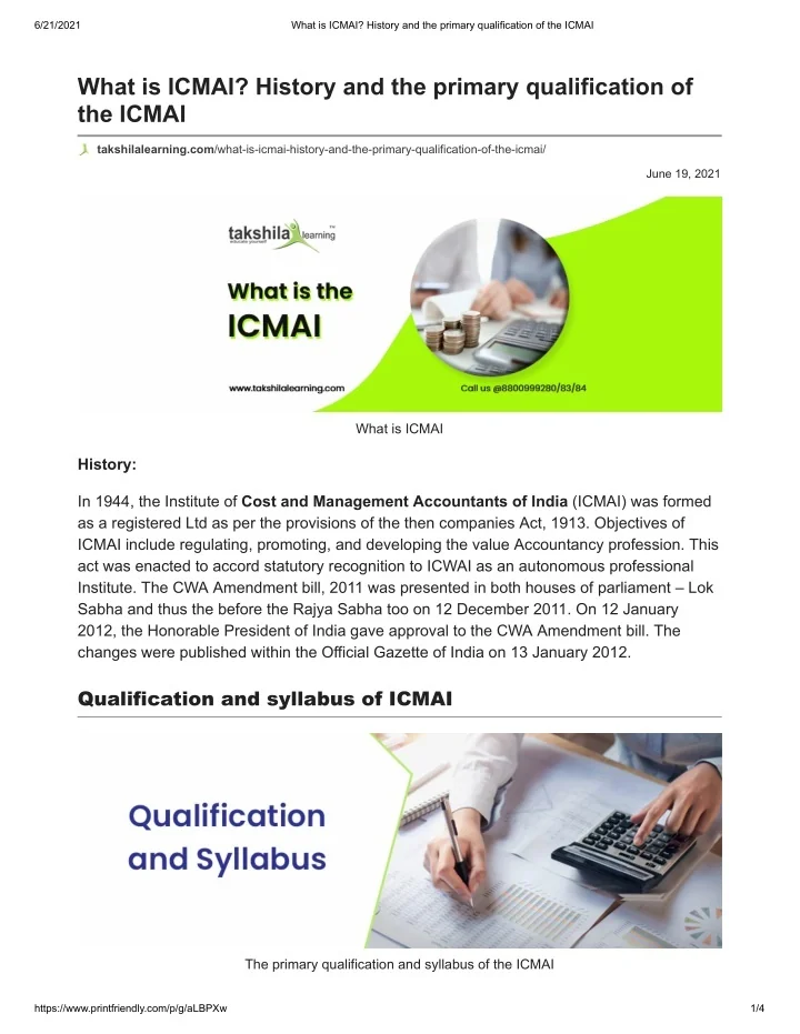 PPT - What is ICMAI_ ICMAI History and the qualification PowerPoint ...