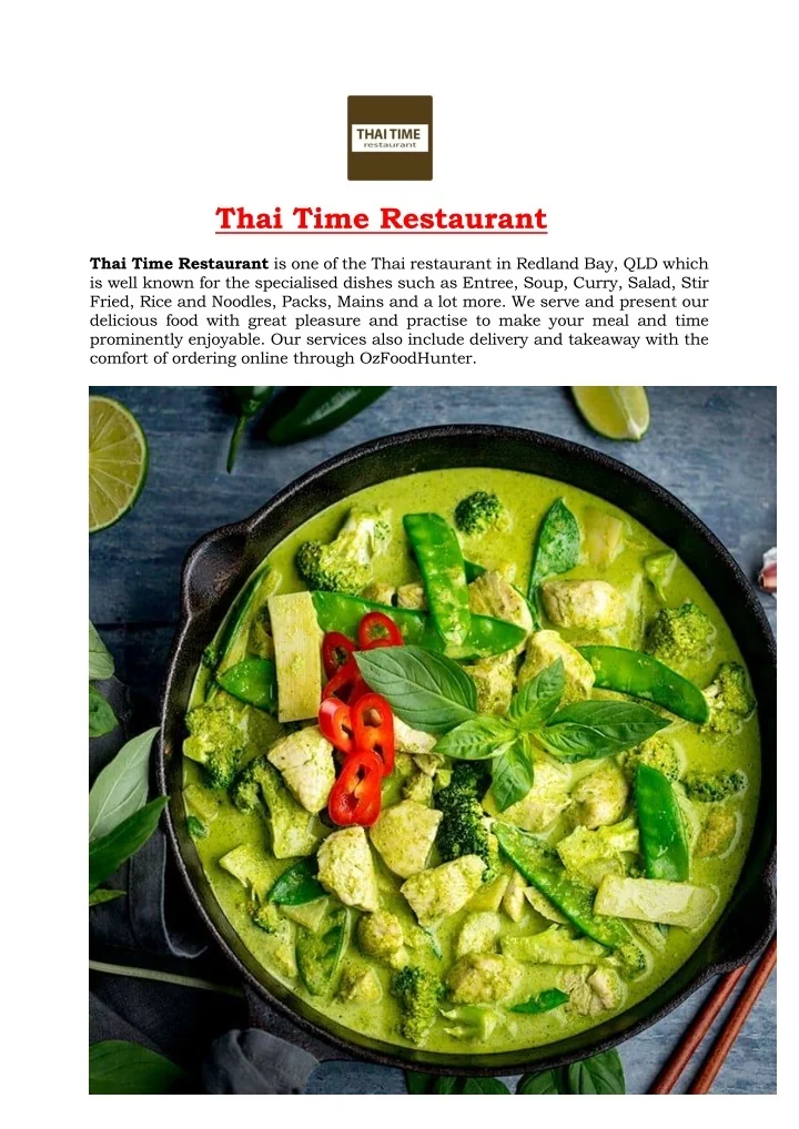 PPT - 5% Off - Thai Time Restaurant Menu Redland Bay, QLD PowerPoint ...