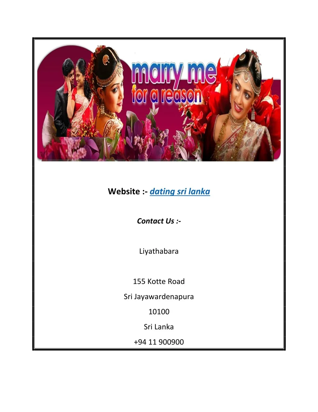 PPT - Dating Sri Lanka liyathabara PowerPoint Presentation, free ...