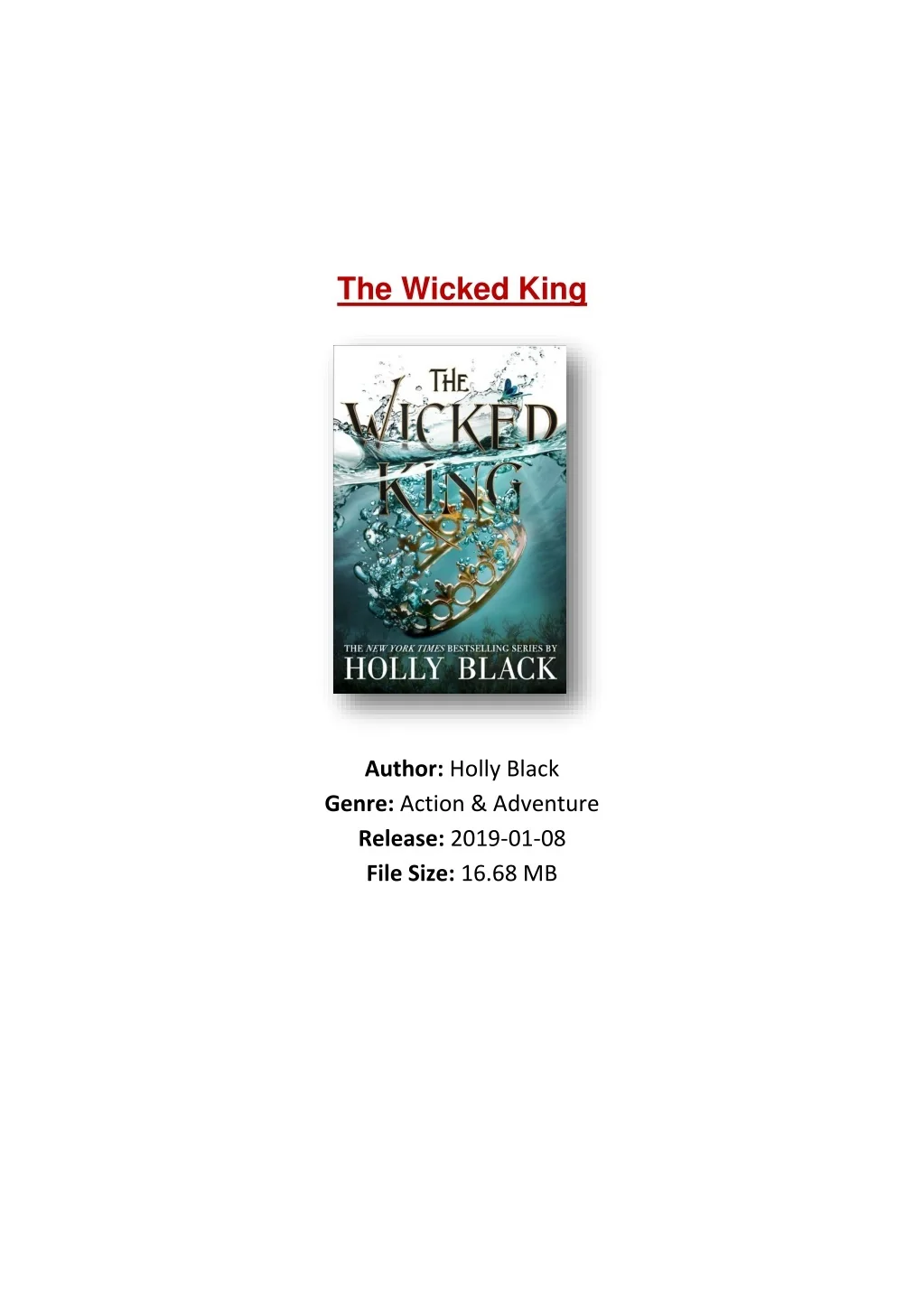 PPT - [PDF] Free Download The Wicked King By Holly Black PowerPoint ...