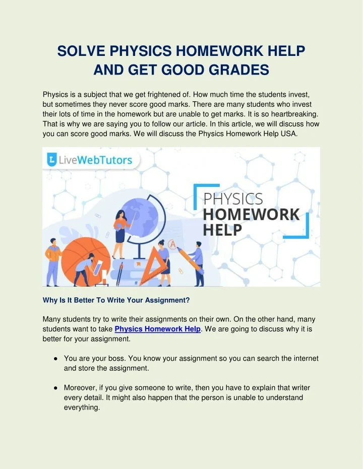 PPT - SOLVE PHYSICS HOMEWORK HELP AND GET GOOD GRADES PowerPoint ...