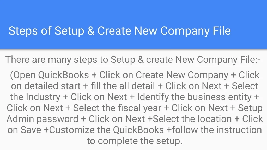PPT - How to Setup & Create New Company File in QuickBooks_ PowerPoint ...