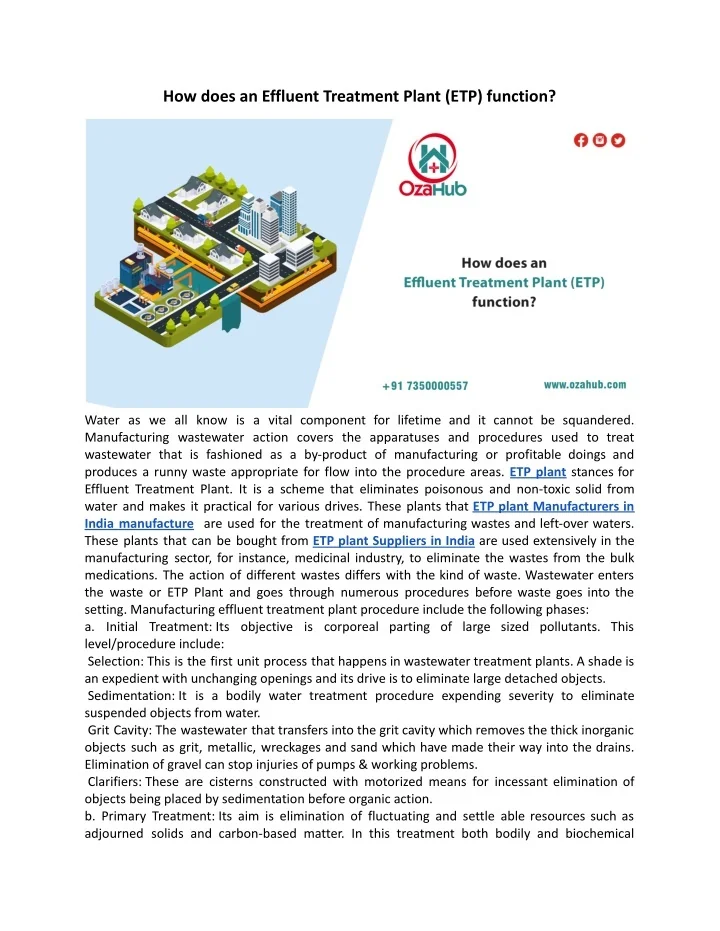PPT - How does an Effluent Treatment Plant.docx PowerPoint Presentation ...