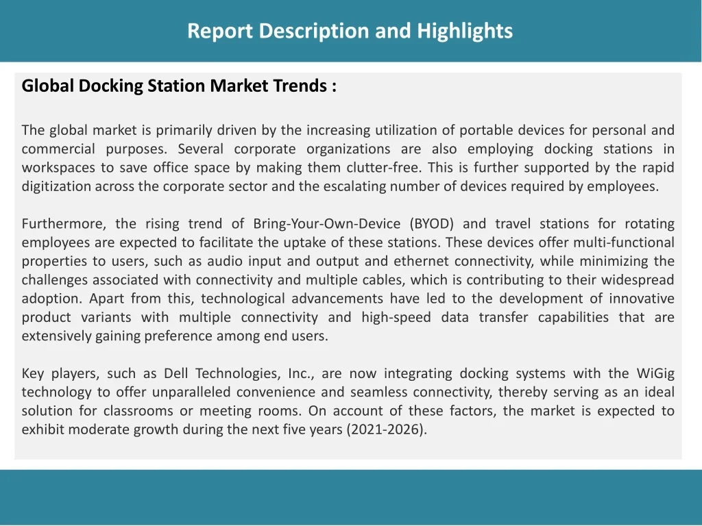 PPT - PDF: Docking Station Market Research Report, Upcoming Trends ...