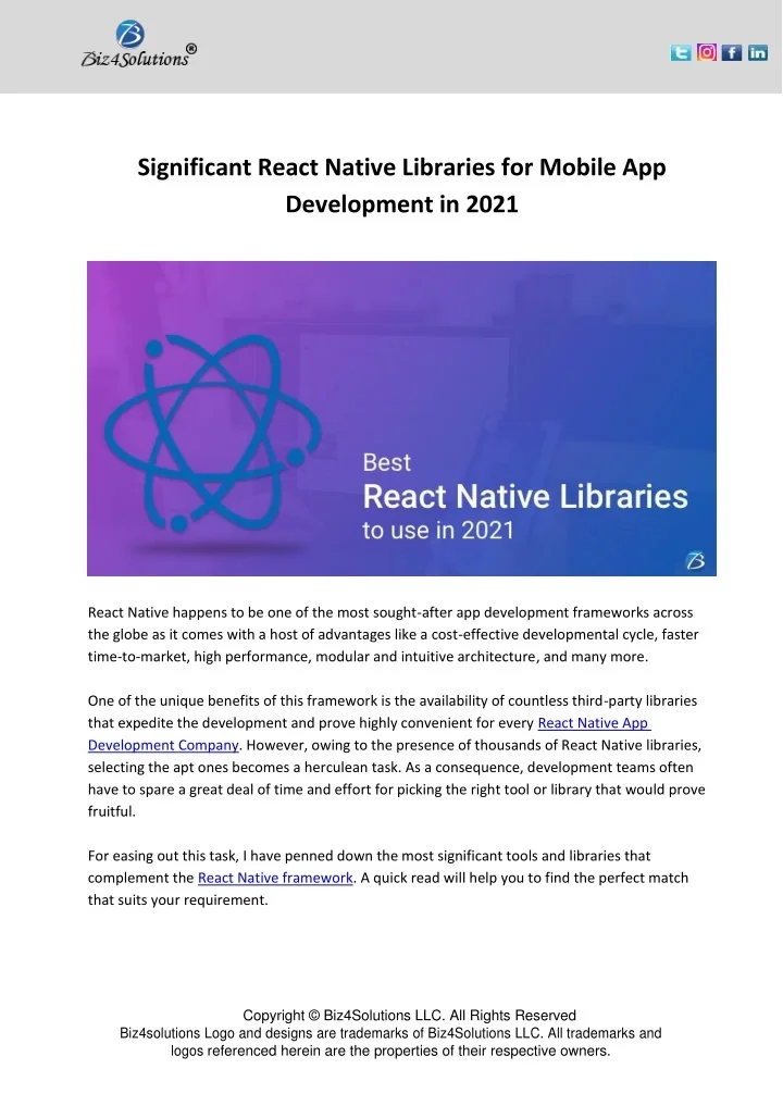 PPT - Significant React Native Libraries for Mobile App Development in ...