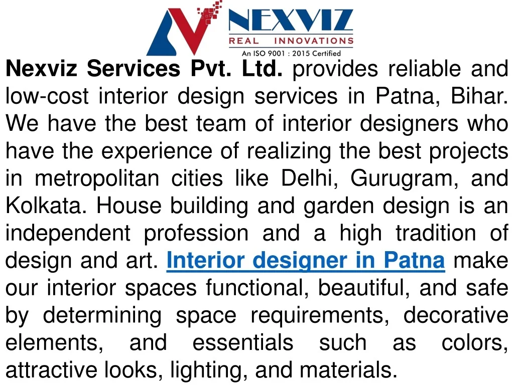 PPT - Interior Design in Patna by Nexviz Services Pvt. Ltd. PowerPoint ...