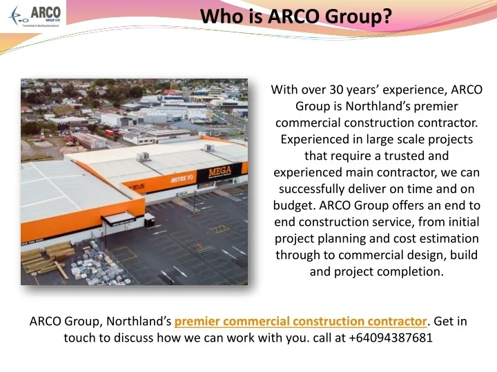 PPT - Commercial Construction Project - ARCO Group LTD PowerPoint ...