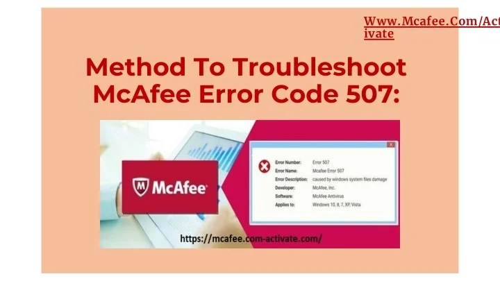 PPT - Method To Troubleshoot McAfee Error Code 507 PowerPoint ...