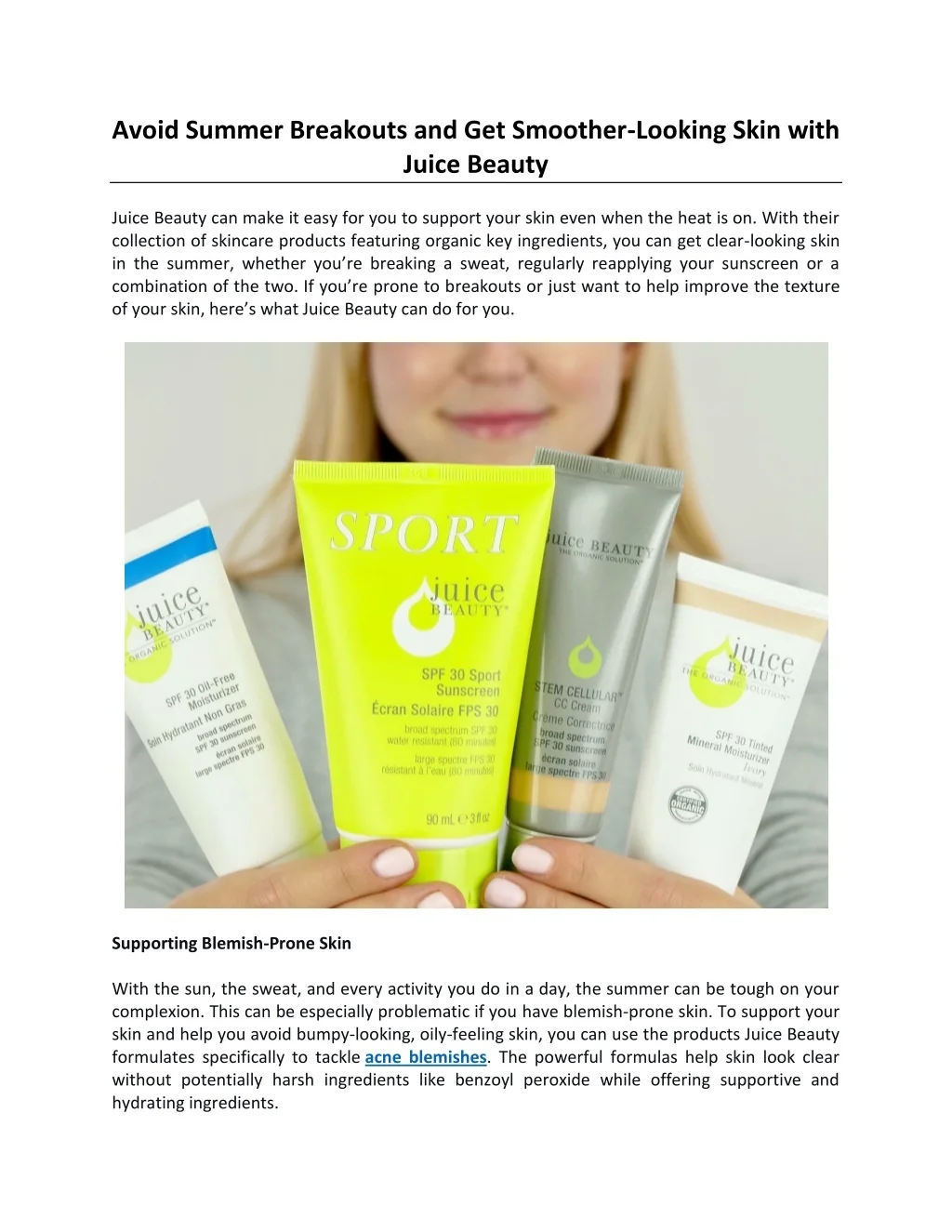 PPT - Avoid Summer Breakouts and Get Smoother-Looking Skin with Juice ...