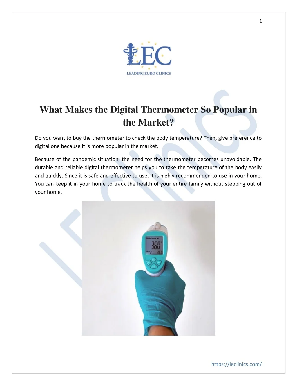 PPT - What Makes the Digital Thermometer So Popular in the Market ...