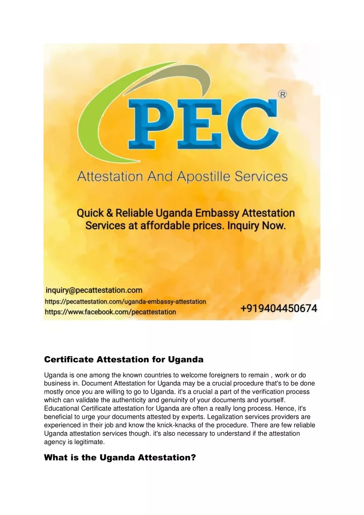 PPT - Certificate Attestation for Uganda PowerPoint Presentation, free ... PPT - Certificate Attestation for Uganda PowerPoint Presentation, free ...