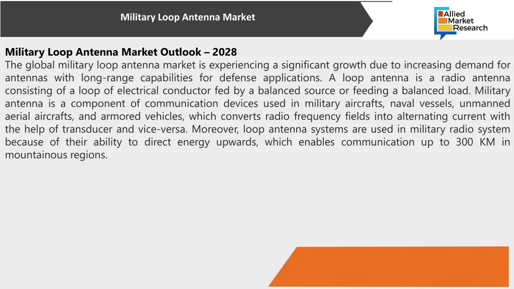PPT - Military Loop Antenna Market PowerPoint Presentation, free ...