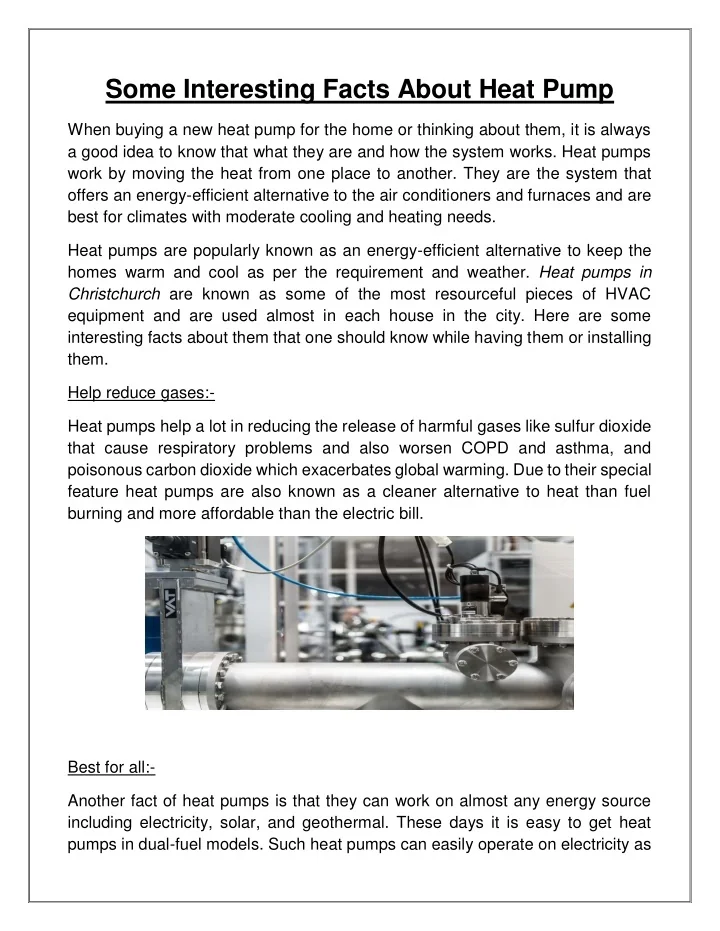 PPT - Some Interesting Facts About Heat Pump PowerPoint Presentation ...