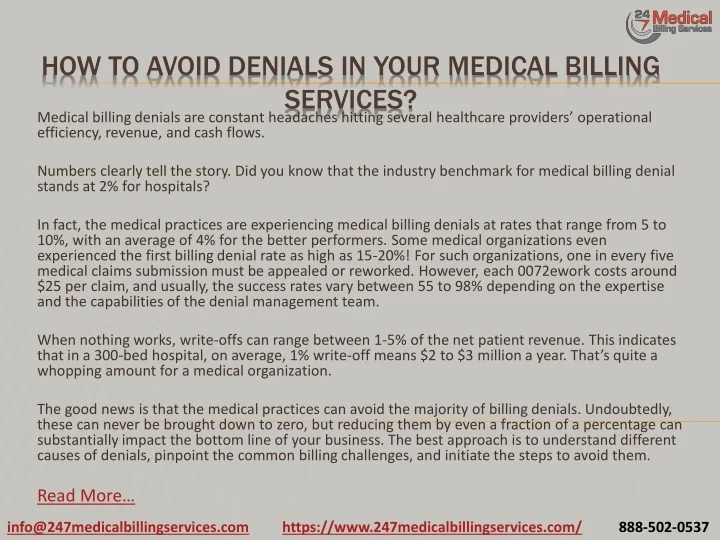 PPT - How To Avoid Denials In Your Medical Billing Services PowerPoint ...