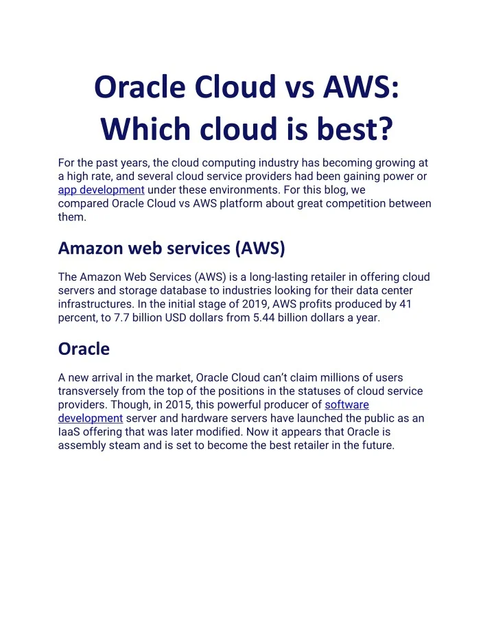 PPT - Oracle Cloud vs AWS PowerPoint Presentation, free download - ID ...