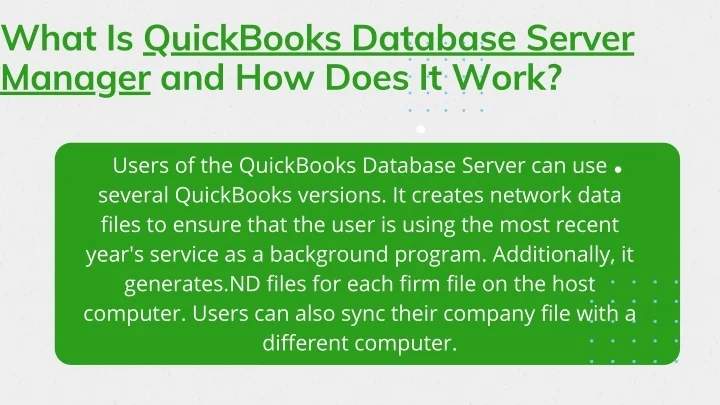 PPT - QuickBooks Database Server PowerPoint Presentation, free download ...