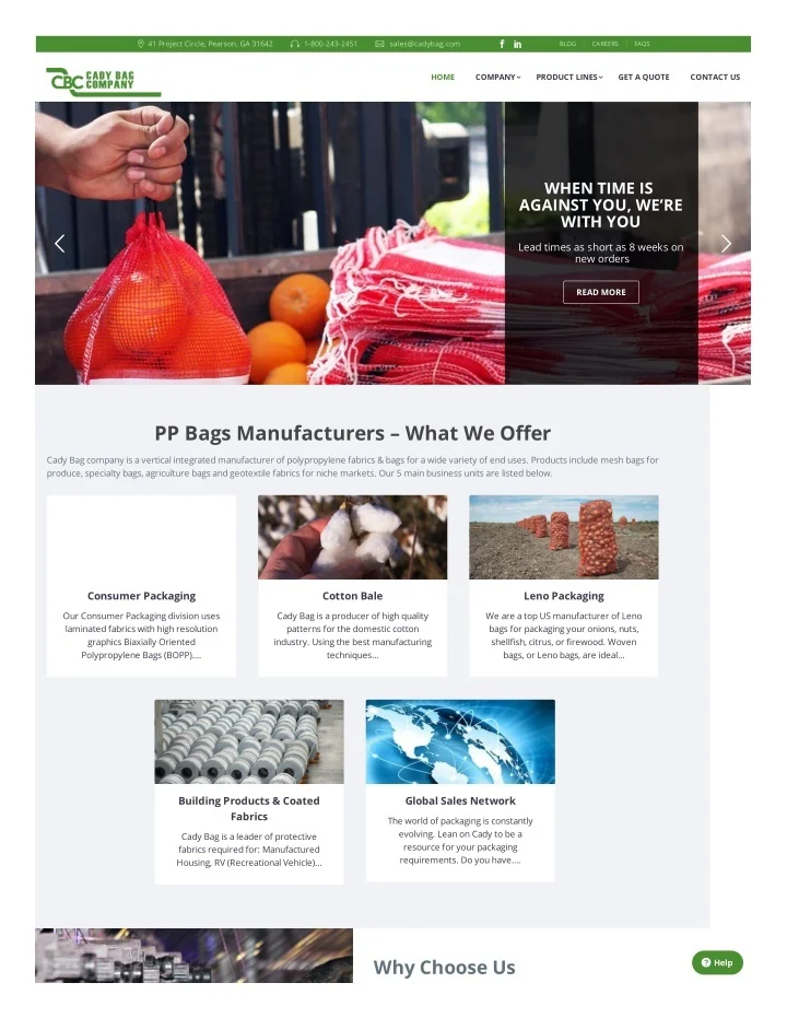 PPT - Polypropylene Woven Bags Manufacturer - Cady Bag Company ...