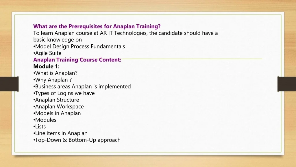 PPT - Anaplan Training | Anaplan Online Training – ARIT PowerPoint ...