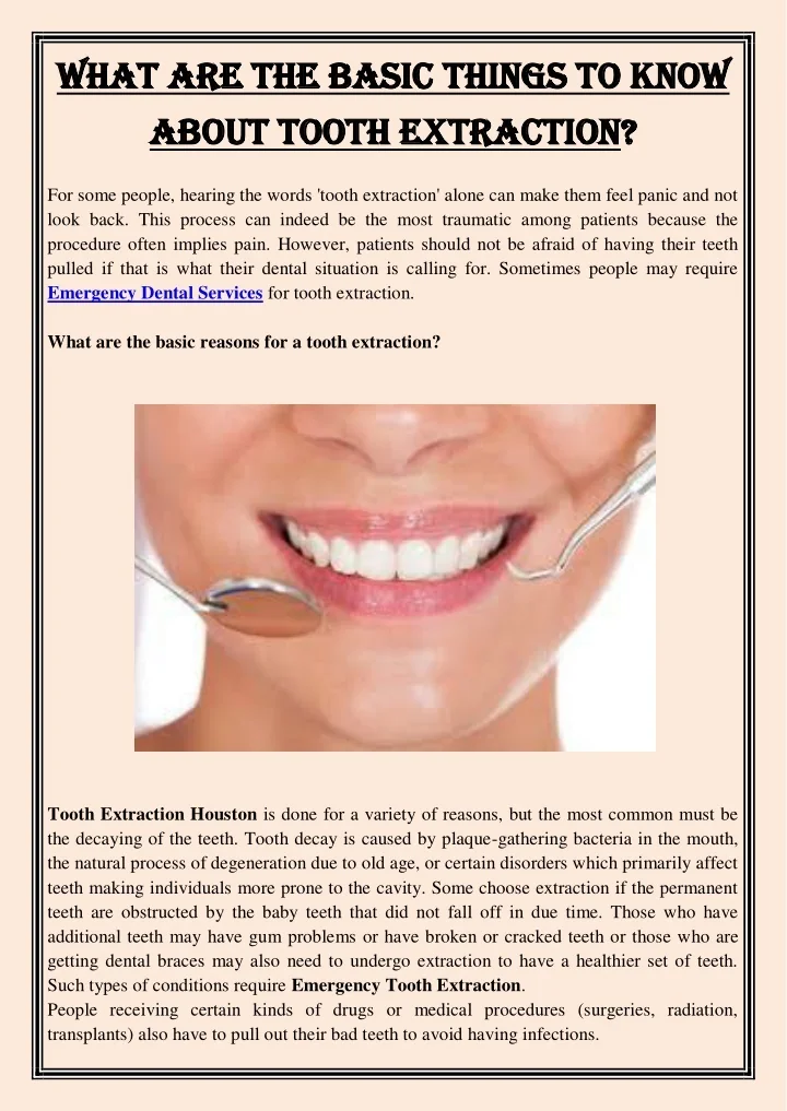 PPT - What Are The Basic Things To Know About Tooth Extraction ...