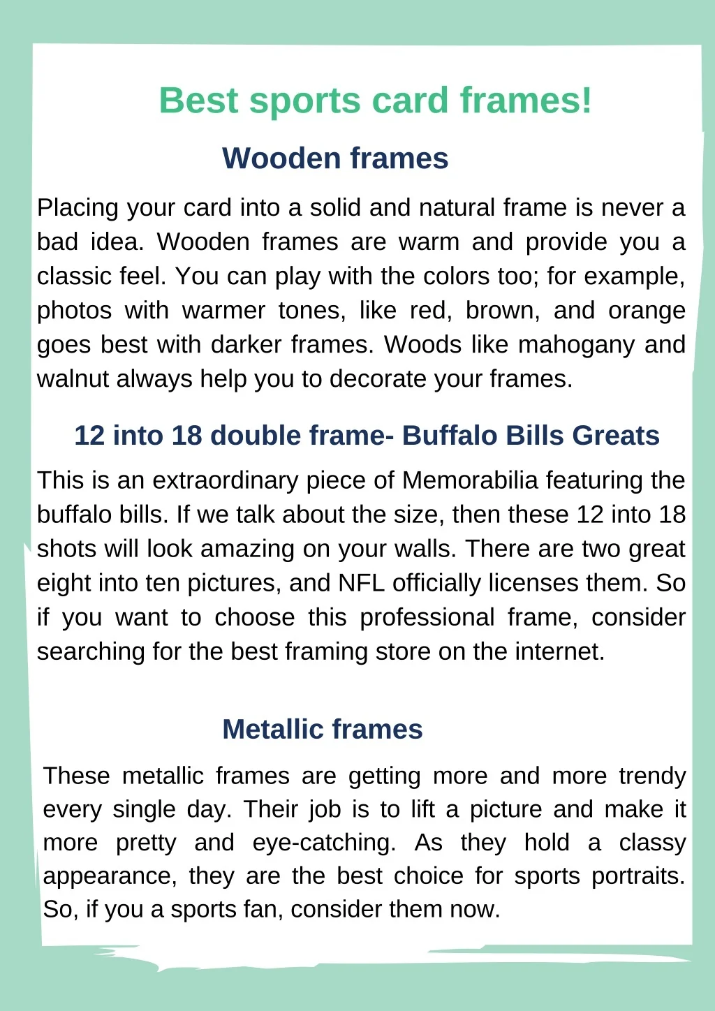 PPT - Sports Card Frames How To Choose The Best Sports Card Frame ...