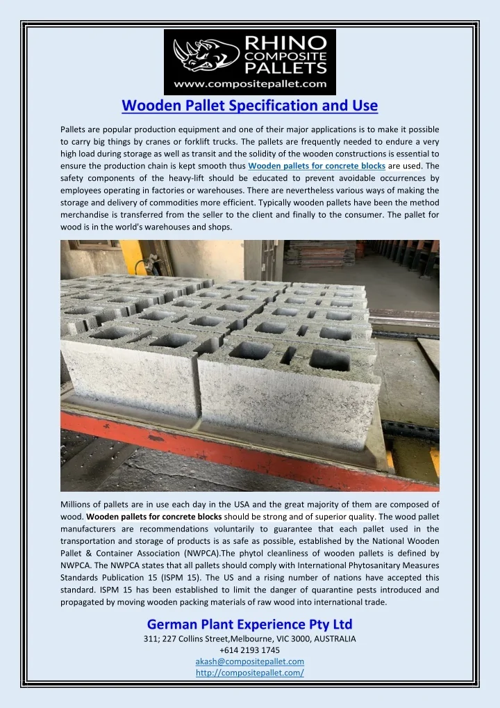 PPT - Wooden Pallet Specification and Use PowerPoint Presentation, free ...