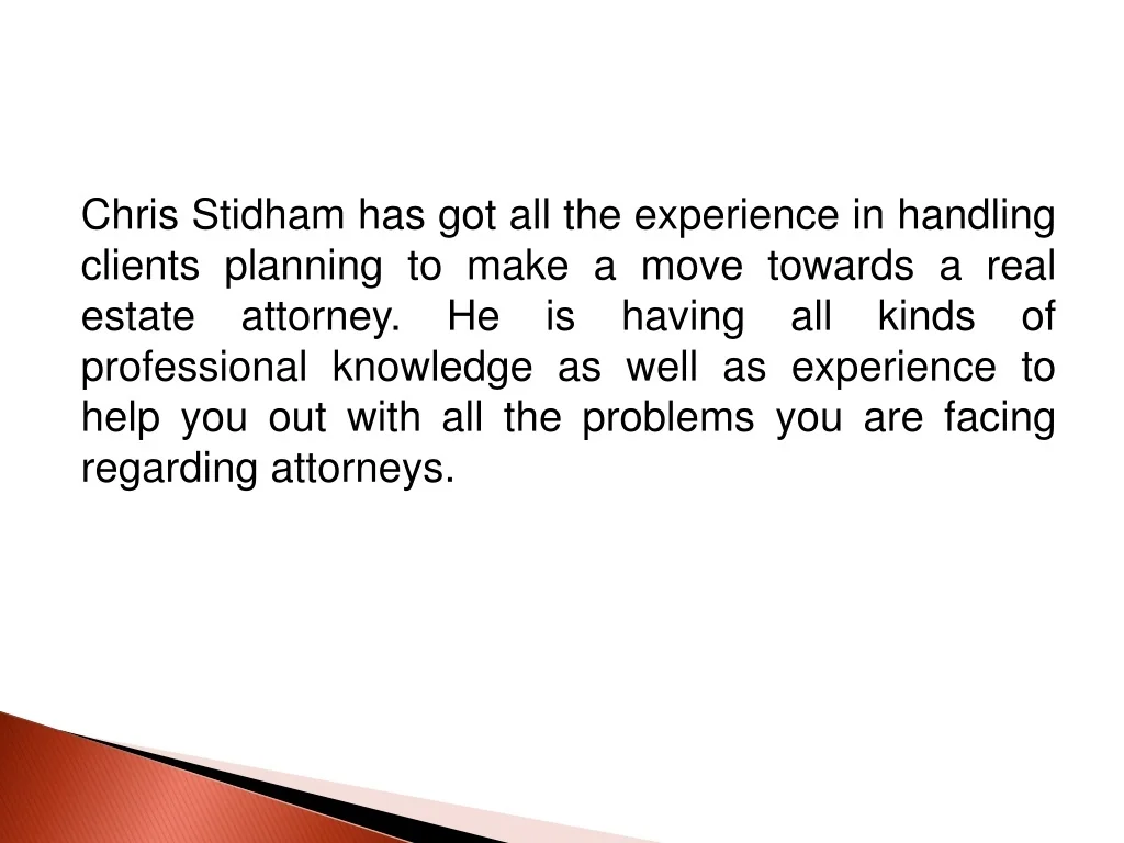 PPT - Chris Stidham Attorney — Everything About Real Estate Attorney ...