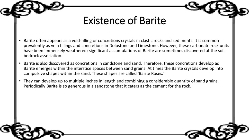 PPT - Uses of Barite in hospitals & Barite fillers and other PowerPoint ...