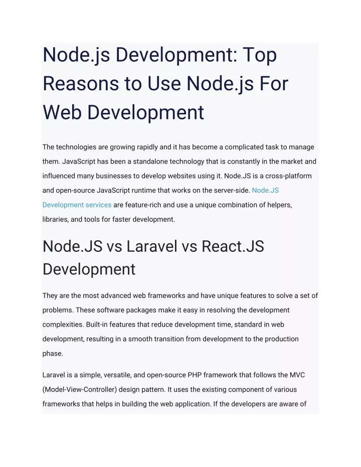 PPT - Node.js Development_ Top Reasons to Use Node.js For Web ... PPT - Node.js Development_ Top Reasons to Use Node.js For Web ...