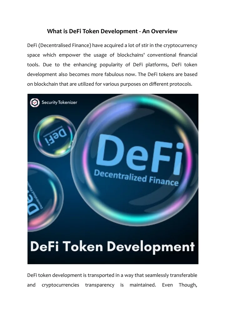 PPT - What is DeFi Token Development - An Overview PowerPoint Presentation - ID:10657001