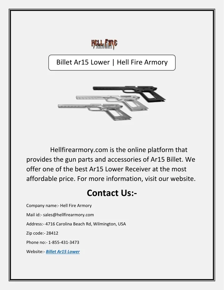 PPT - Billet Ar15 Lower PowerPoint Presentation, free download - ID:10660272