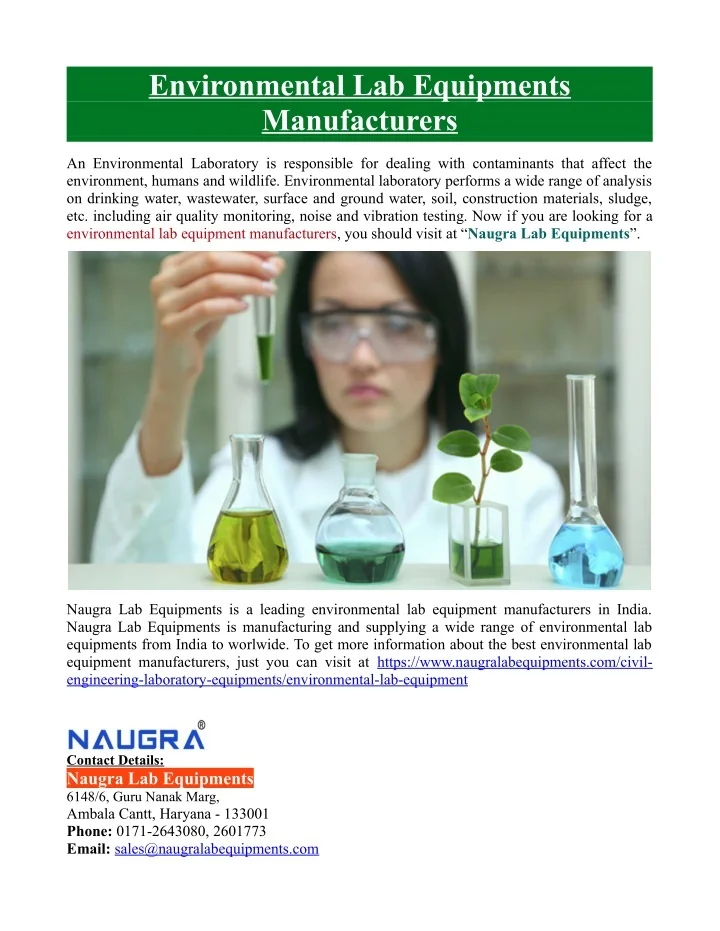 PPT - Environmental Lab Equipment Manufacturers PowerPoint Presentation ...