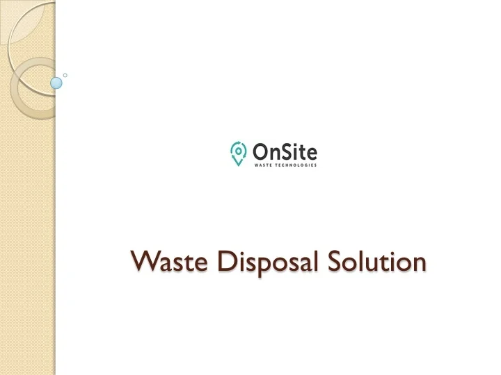PPT - Waste Disposal Solution PowerPoint Presentation, free download ...