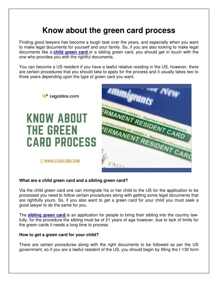 PPT - Know about the green card process-converted PowerPoint ...
