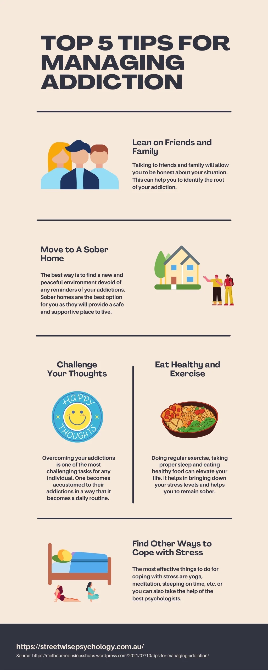 PPT - Top 5 Tips For Managing Addiction - Infographics PowerPoint ...