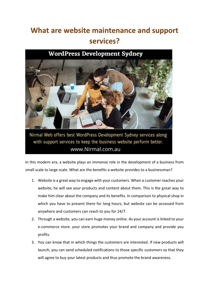 PPT - - What are website maintenance and support services PowerPoint ...