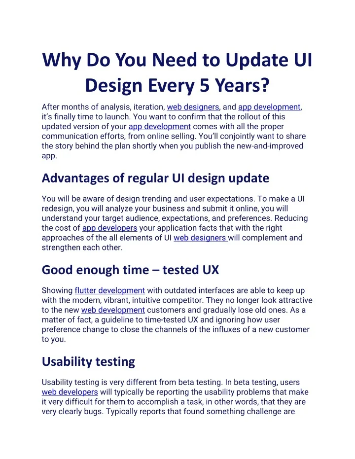 PPT - Why Do You Need to Update UI Design Every 5 Years PowerPoint ...