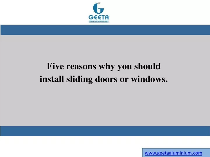 PPT - Five reasons why you should install sliding doors or windows ... PPT - Five reasons why you should install sliding doors or windows ...