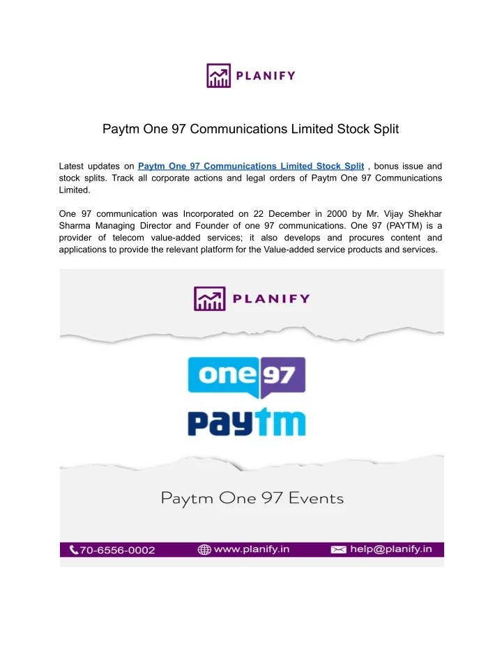 PPT - Paytm One 97 Communications Limited Dividend PowerPoint ...