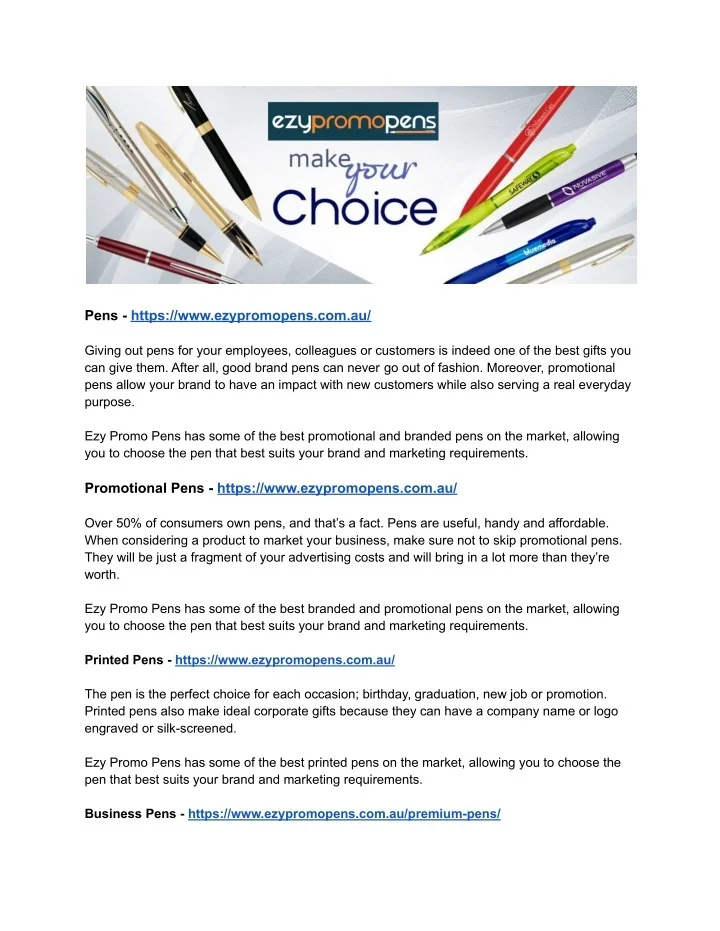 PPT - Printed Pens PowerPoint Presentation, free download - ID:10679790