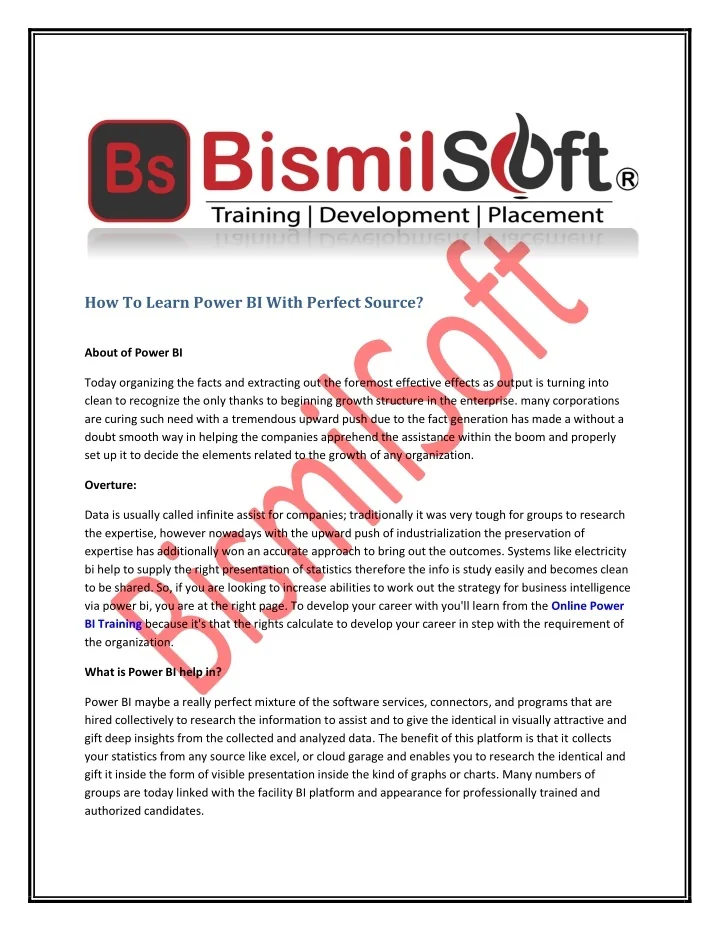 PPT - How To Learn Power BI With Perfect Source PowerPoint Presentation ...
