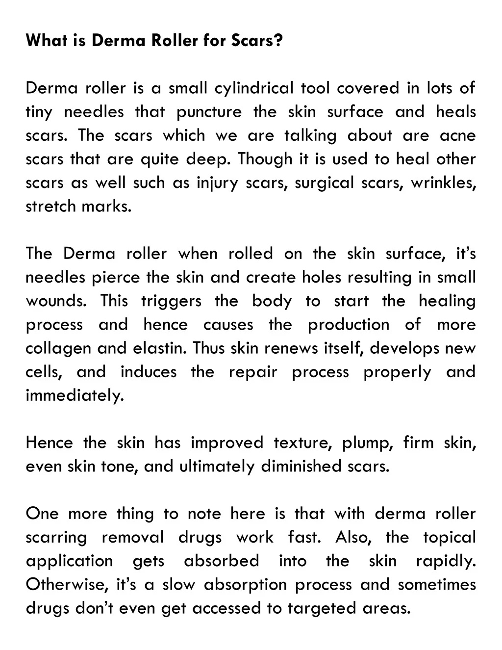 PPT - Derma Roller For Scars: The Best Element to Heal Your Skin ...