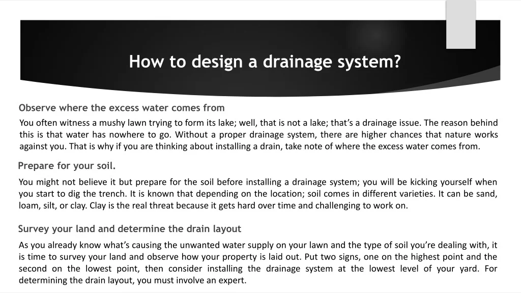 PPT - Essential Tips For Designing A Drainage System | Drain ...