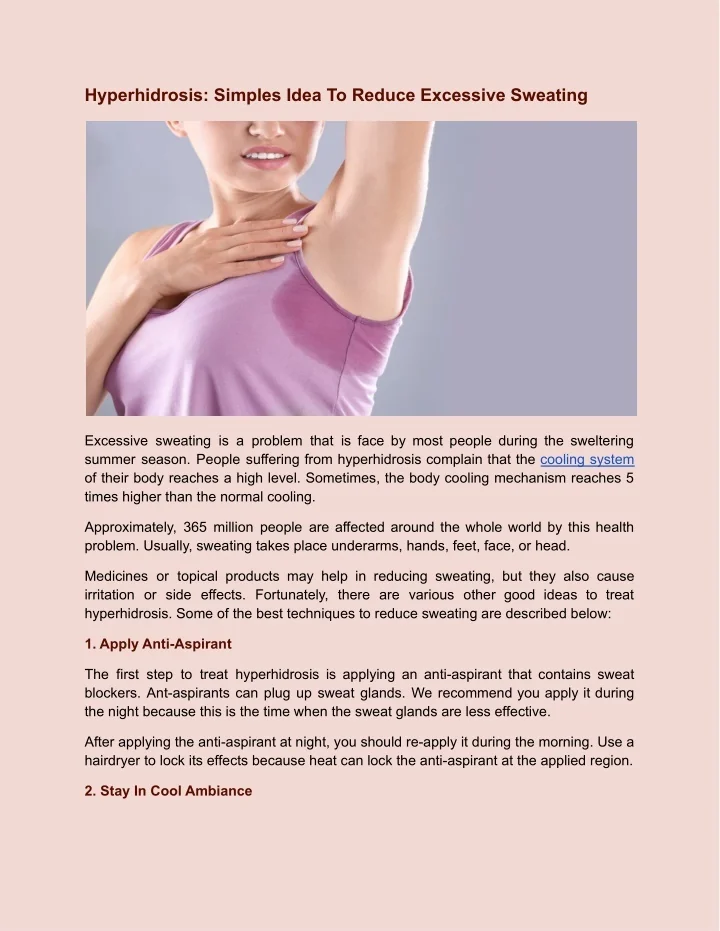 PPT - Hyperhidrosis_ Simples Idea To Reduce Excessive Sweating.docx PowerPoint Presentation - ID ...