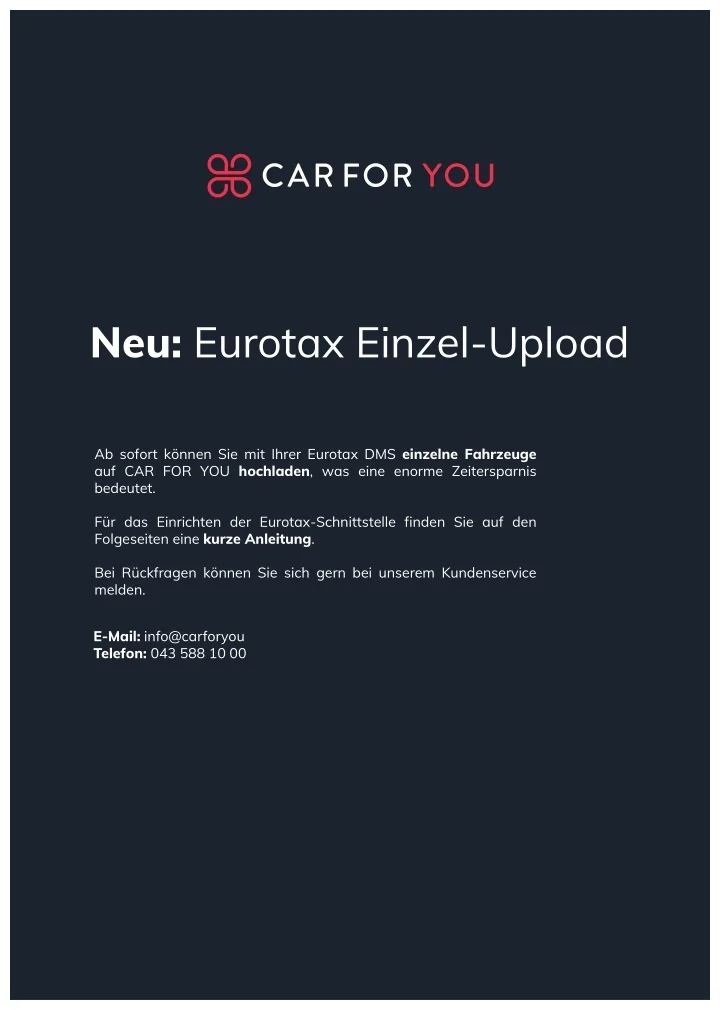 PPT - Anleitung Eurotax einrichten CAR FOR YOU PowerPoint Presentation ...