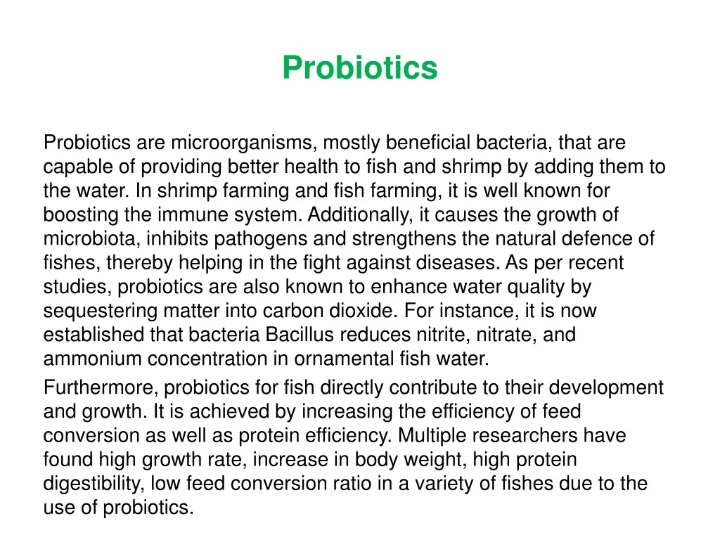 PPT - Aquaculture in Bangladesh and Use of Probiotics for Fish & Shrimp ...