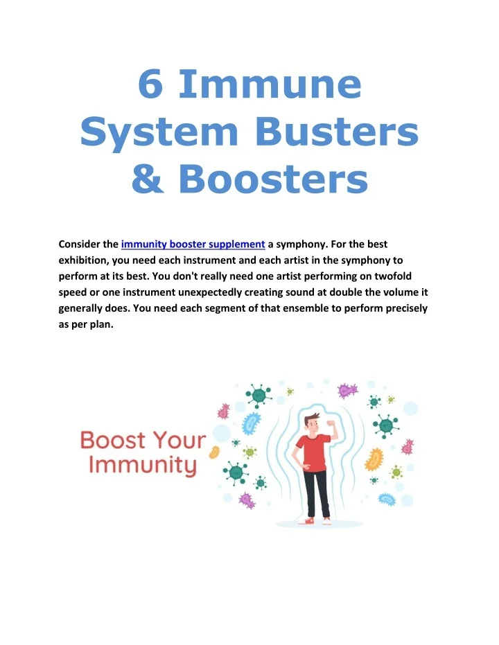 PPT - 6 Immune System Busters & Boosters PowerPoint Presentation, free ...