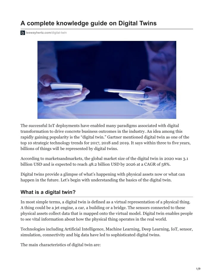 PPT - Digital Twin: A Complete Knowledge Guide PowerPoint Presentation - ID:10690279