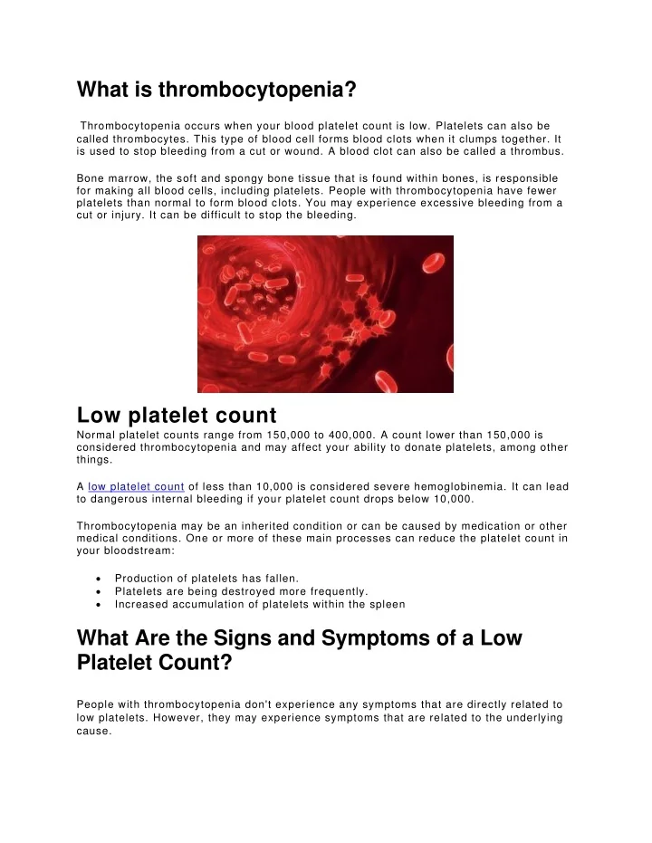 PPT - What is thrombocytopenia PowerPoint Presentation, free download ...