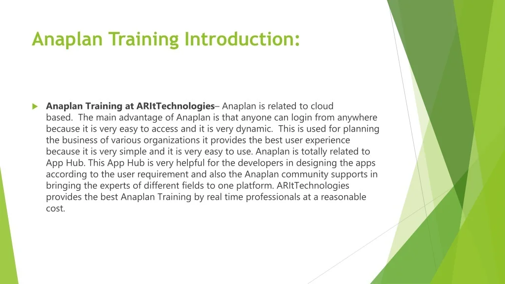 PPT - Anaplan Training | Anaplan Online Training – ARIT PowerPoint ...