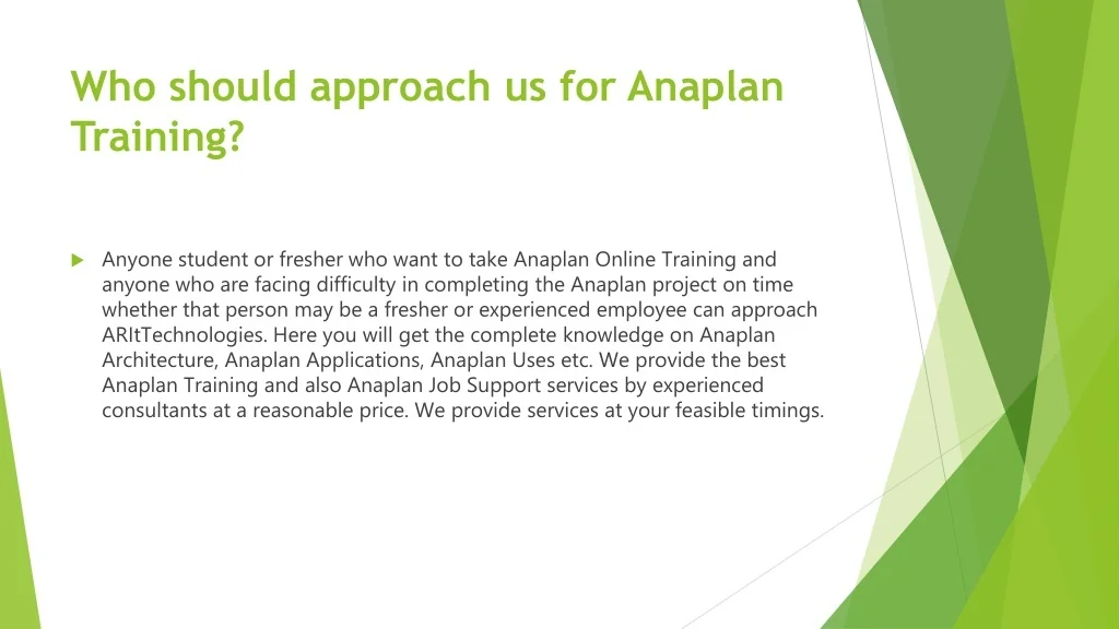 PPT - Anaplan Training | Anaplan Online Training – ARIT PowerPoint ...